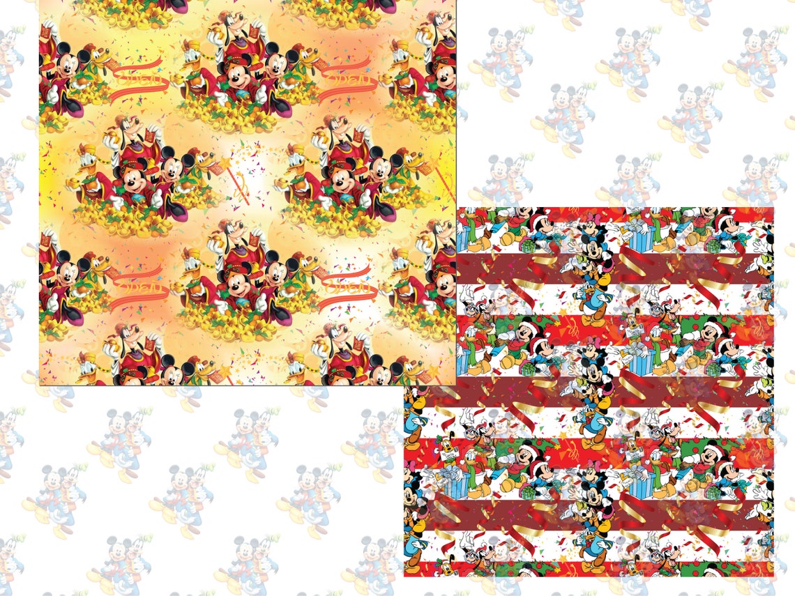 Mickey Mouse Digital Paper Minnie Mouse Seamless Pattern - Etsy