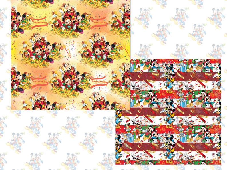 Mickey Mouse Digital Paper Minnie Mouse Seamless Pattern - Etsy