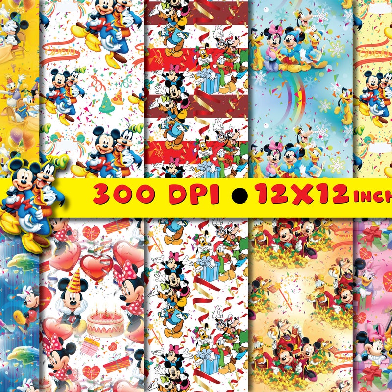 Mickey Digital Paper - Etsy