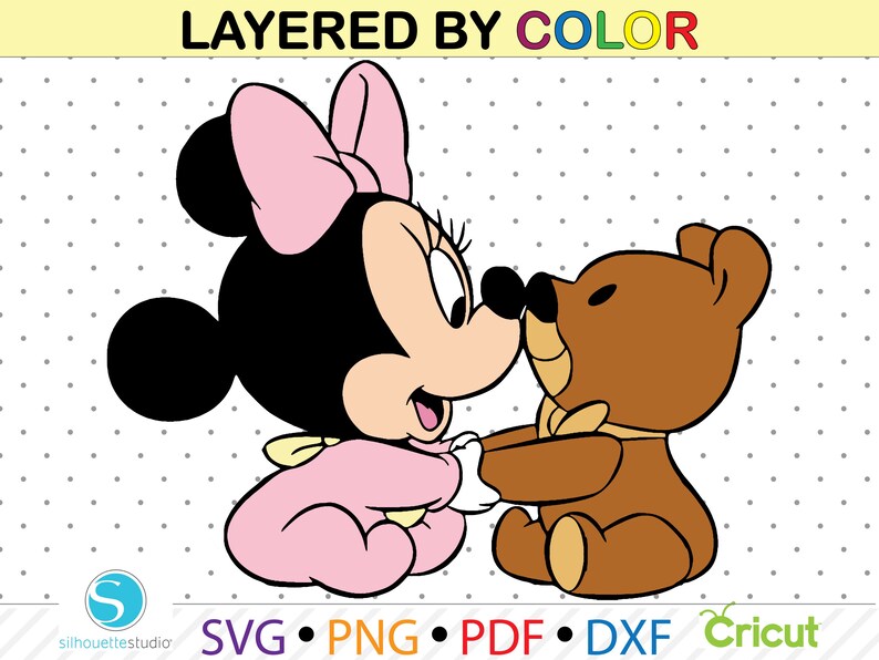 Baby Minnie Mouse Svgbaby Minnie Mouse Clipart Svg Png Dxf - Etsy