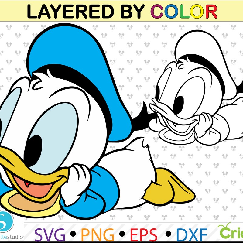 Donald Duck Svg - Etsy