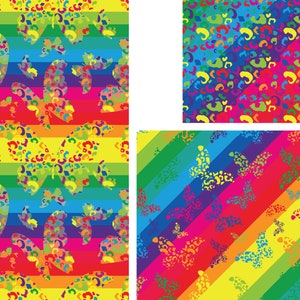 Rainbow Digital Papers Colorful Rainbow Papers Bright - Etsy