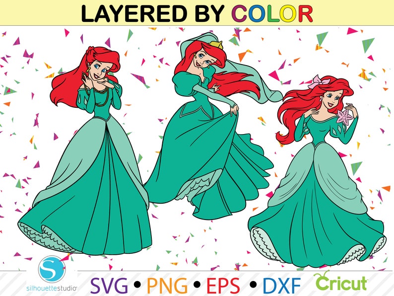 Ariel Svg Ariel Bundle Svg Ariel Png Pdf Dxf Svg Princess - Etsy