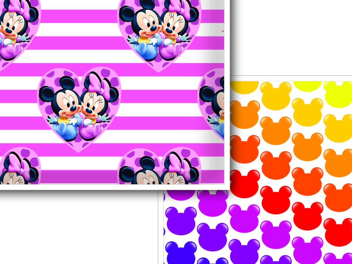 Minnie Mouse Digital Paper Minnie Mouse Wallpaper Mickey | Etsy