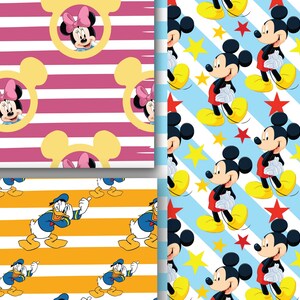 Mickey Mouse Digital Paper, Minnie Mouse, Mickey Minnie Background ...