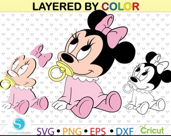 Minnie Mouse Baby PNG Minnie Mouse Baby Clipart - Etsy
