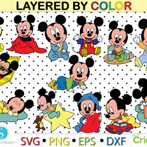 Baby Mickey Svg, Young Mickey Clipart Png, Baby Mickey for Cricut ...
