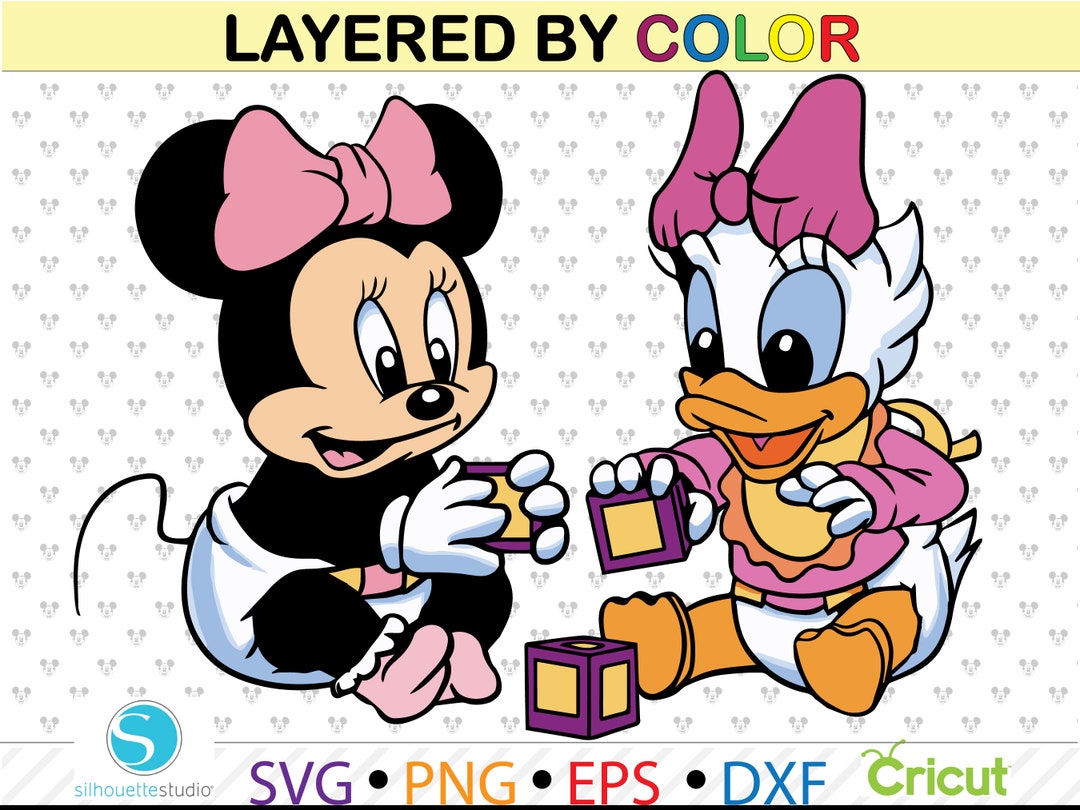 Baby Minnie Mouse Svg, Baby Daisy Duck Clipart Png Eps Dxf Svg, Minnie ...