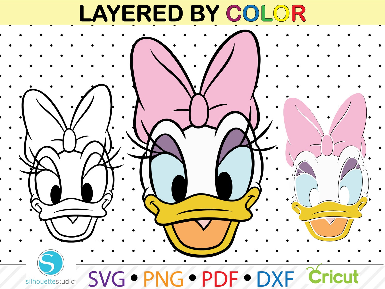Daisy Duck Head Svg, Daisy Duck Head Face Clipart Png, Daisy Duck for ...