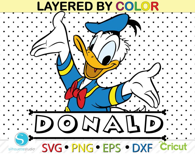 Donald Duck Svg, Monogram Svg,donald Duck Clipart, Donald Duck Head ...