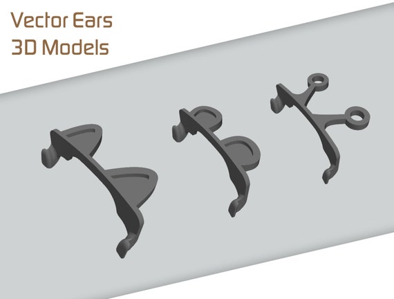 3D STL Model Vector Robot Ears | Etsy