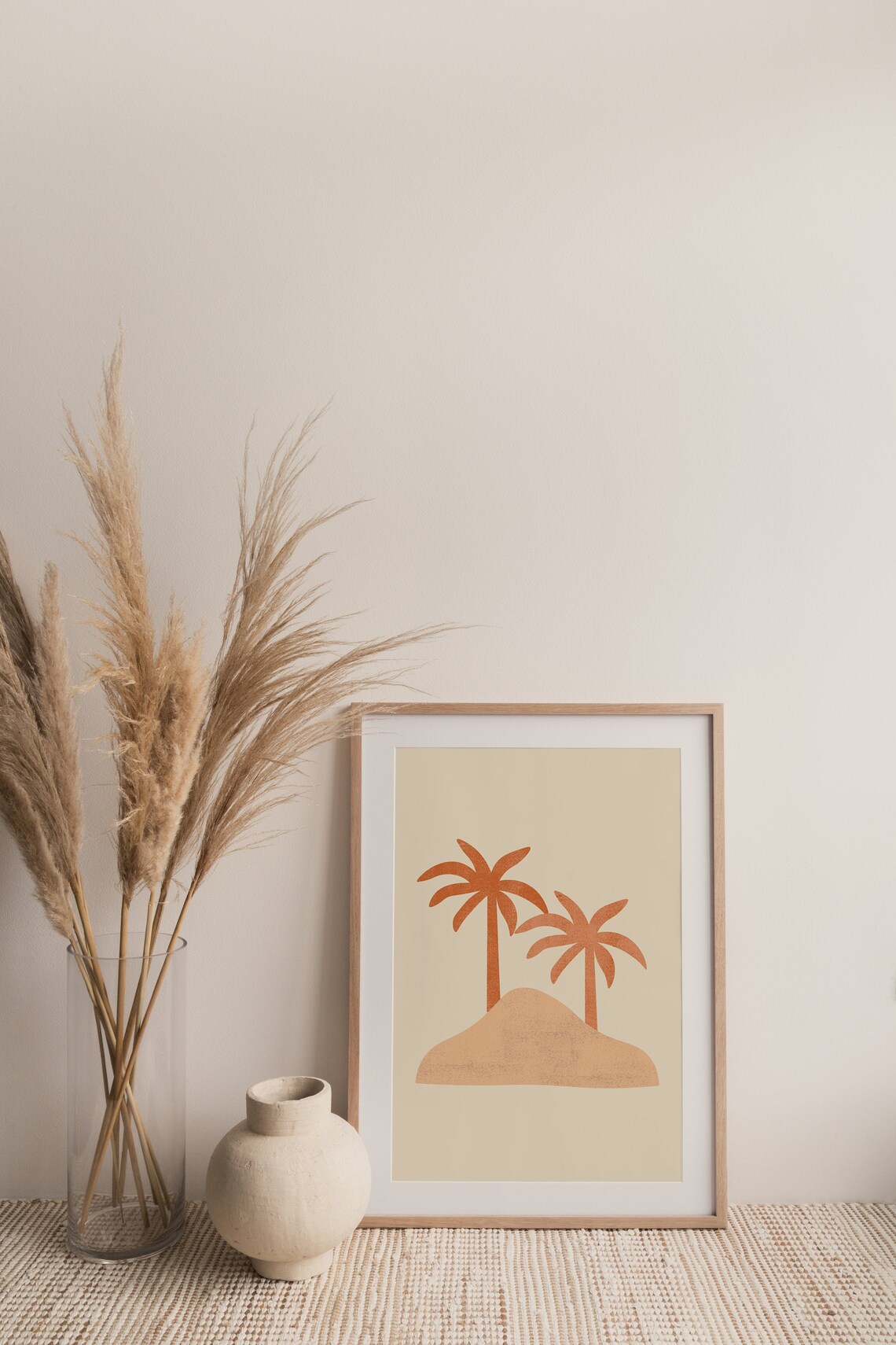 Boho Palms Art Print Minimalist Beach Palm Trees Print - Etsy