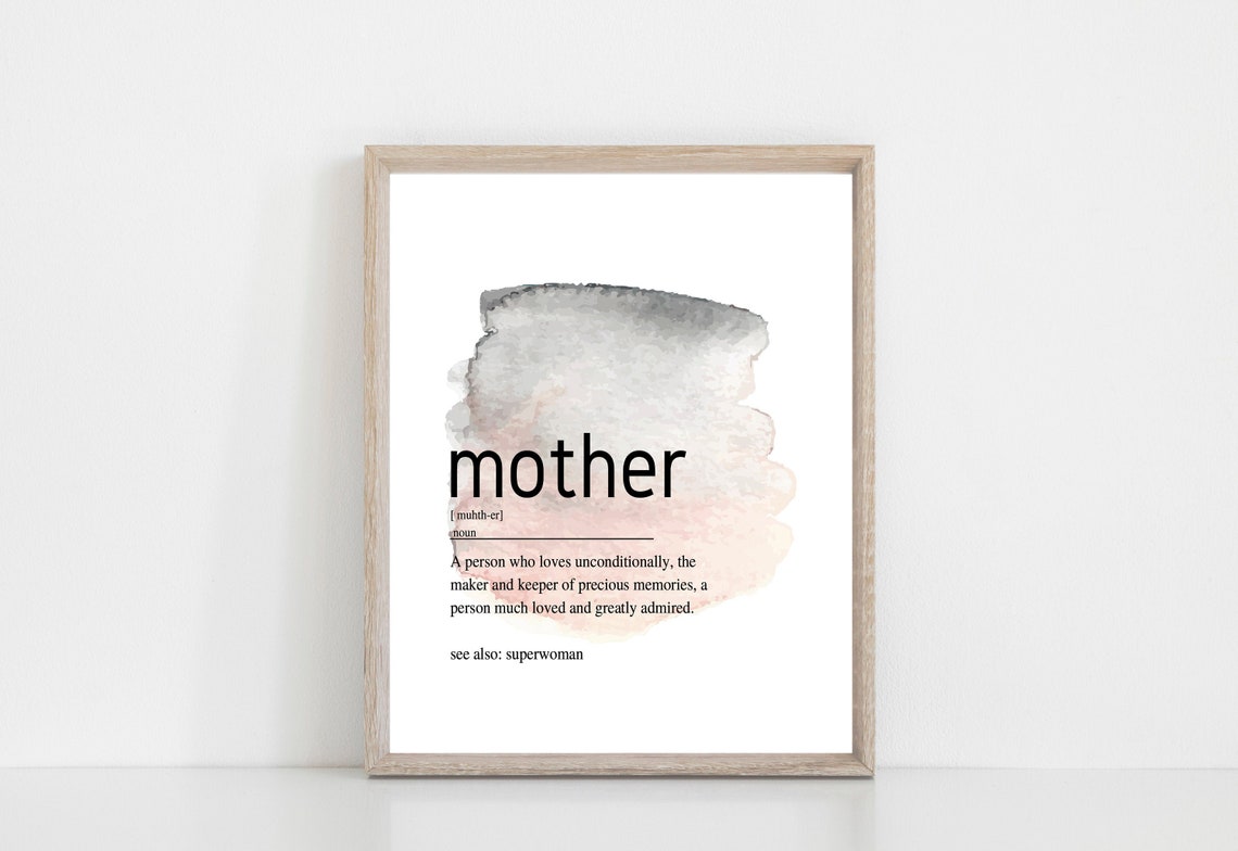 Definition of a Mother Printable Art Mothers Day Wall Art - Etsy