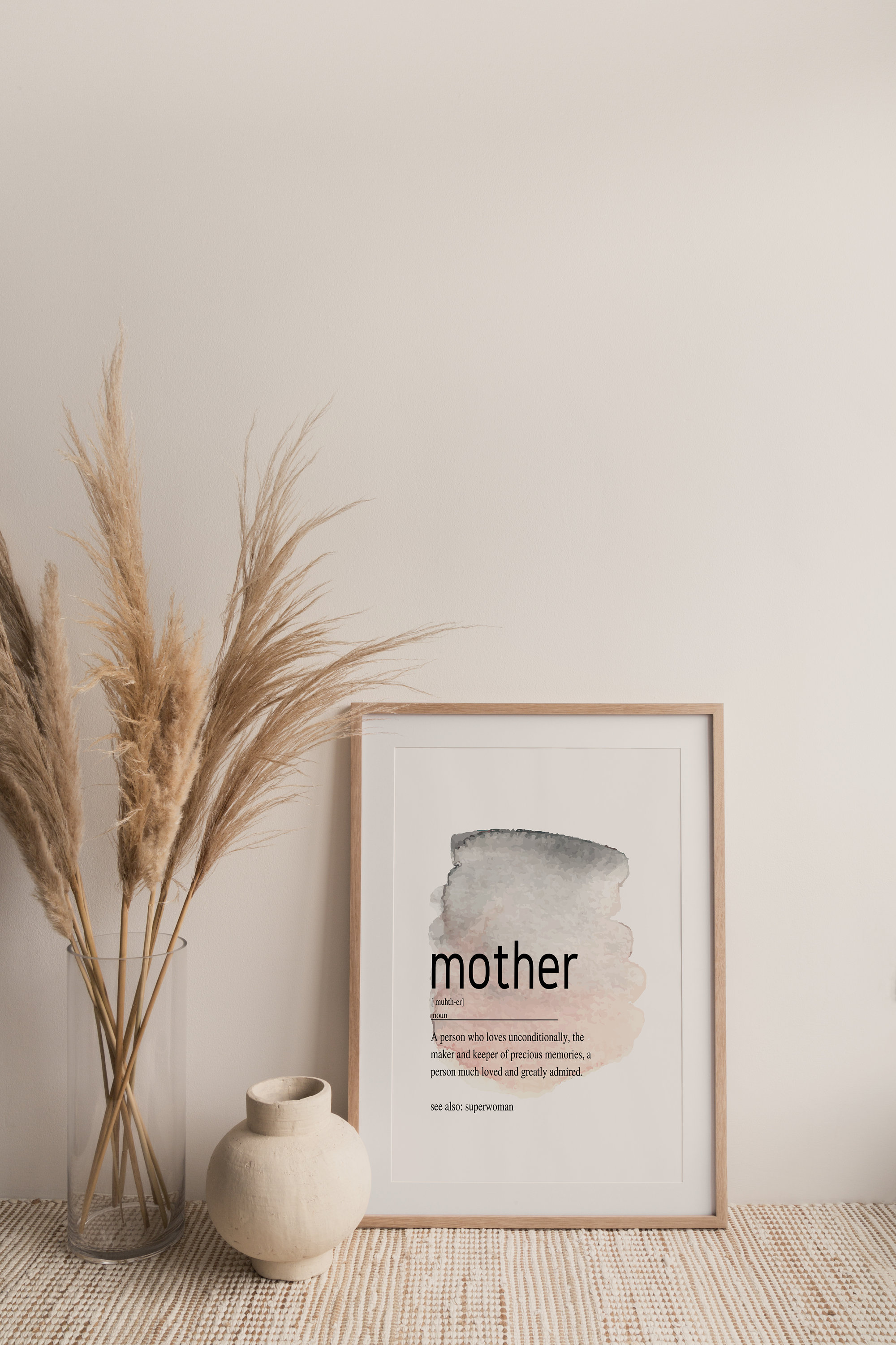 Definition of a Mother Printable Art, Mothers Day Wall Art, Living Room ...