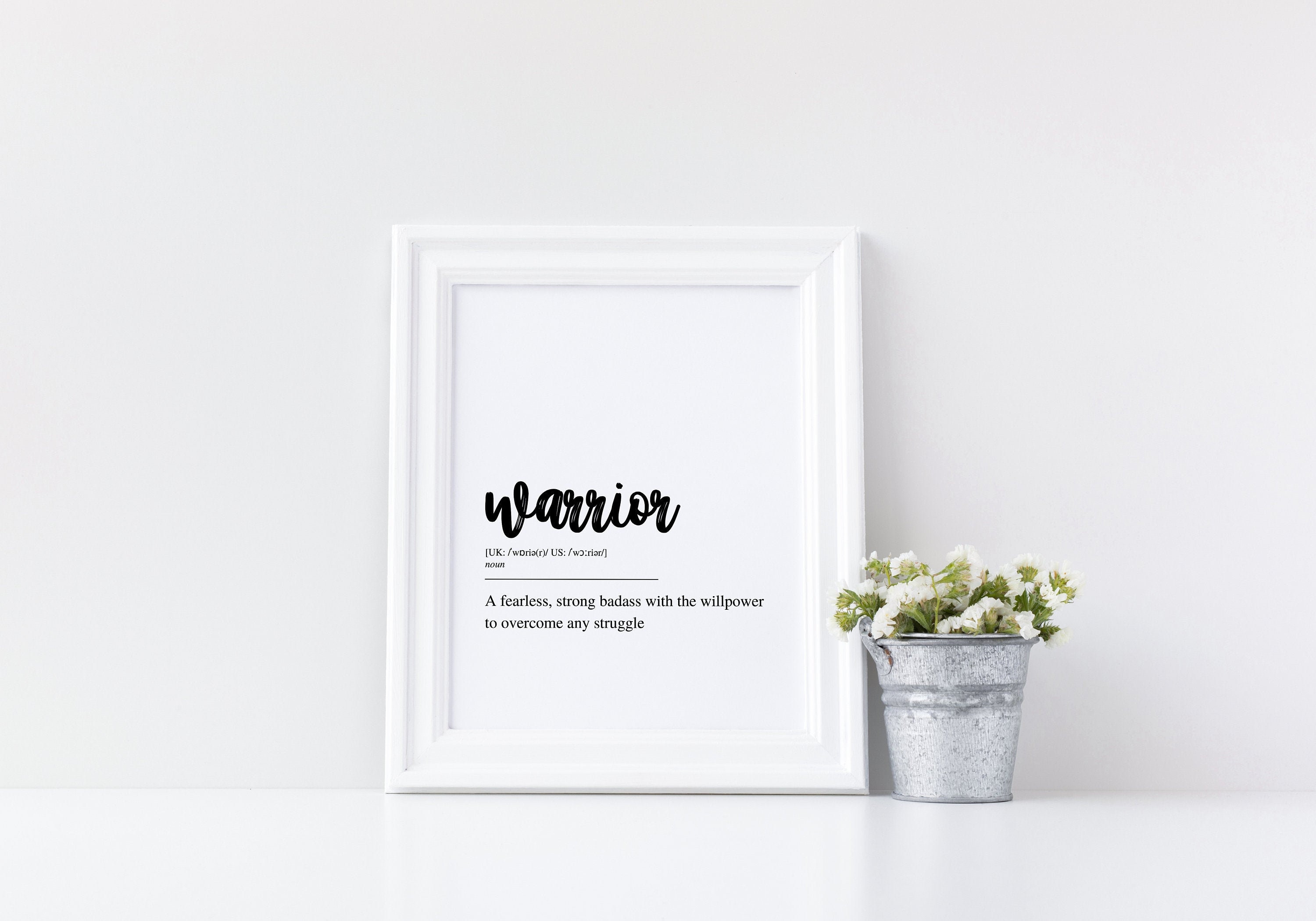 Warrior Definition Print Healthcare Gift Print Student Gift - Etsy
