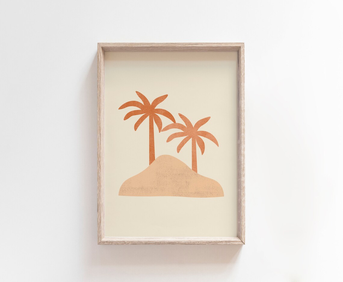 Boho Palms Art Print Minimalist Beach Palm Trees Print - Etsy