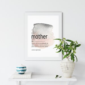 Definition of a Mother Printable Art, Mothers Day Wall Art, Living Room ...