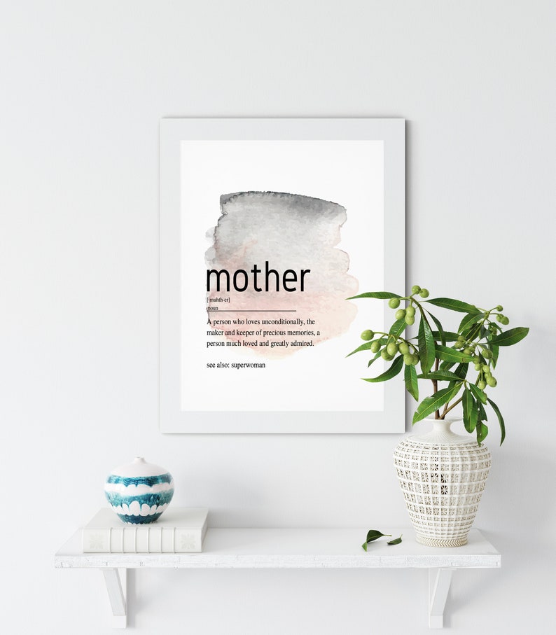 Definition Of A Mother Printable Art Mothers Day Wall Art Etsy