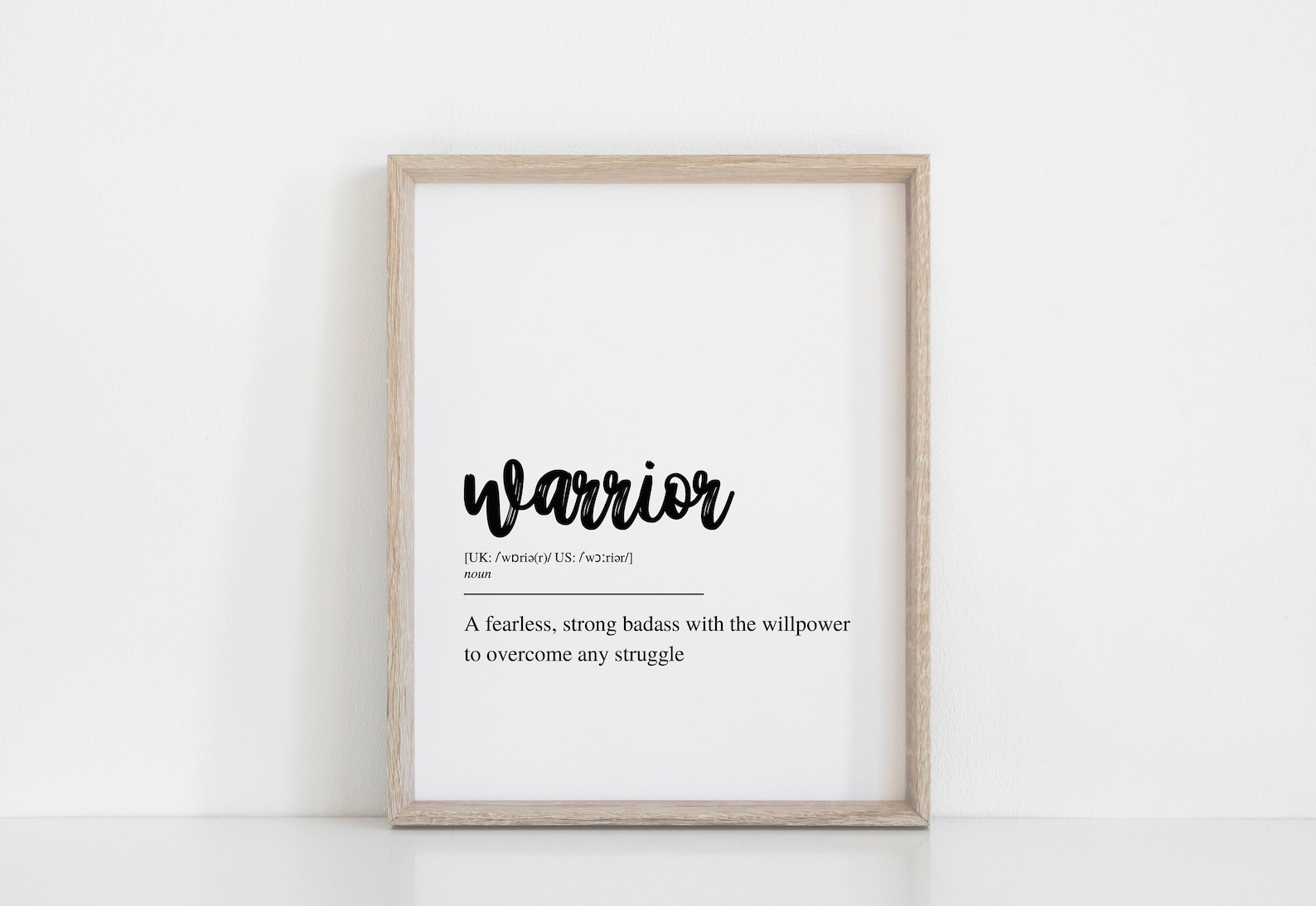 Warrior Definition Print Healthcare Gift Print Student Gift - Etsy