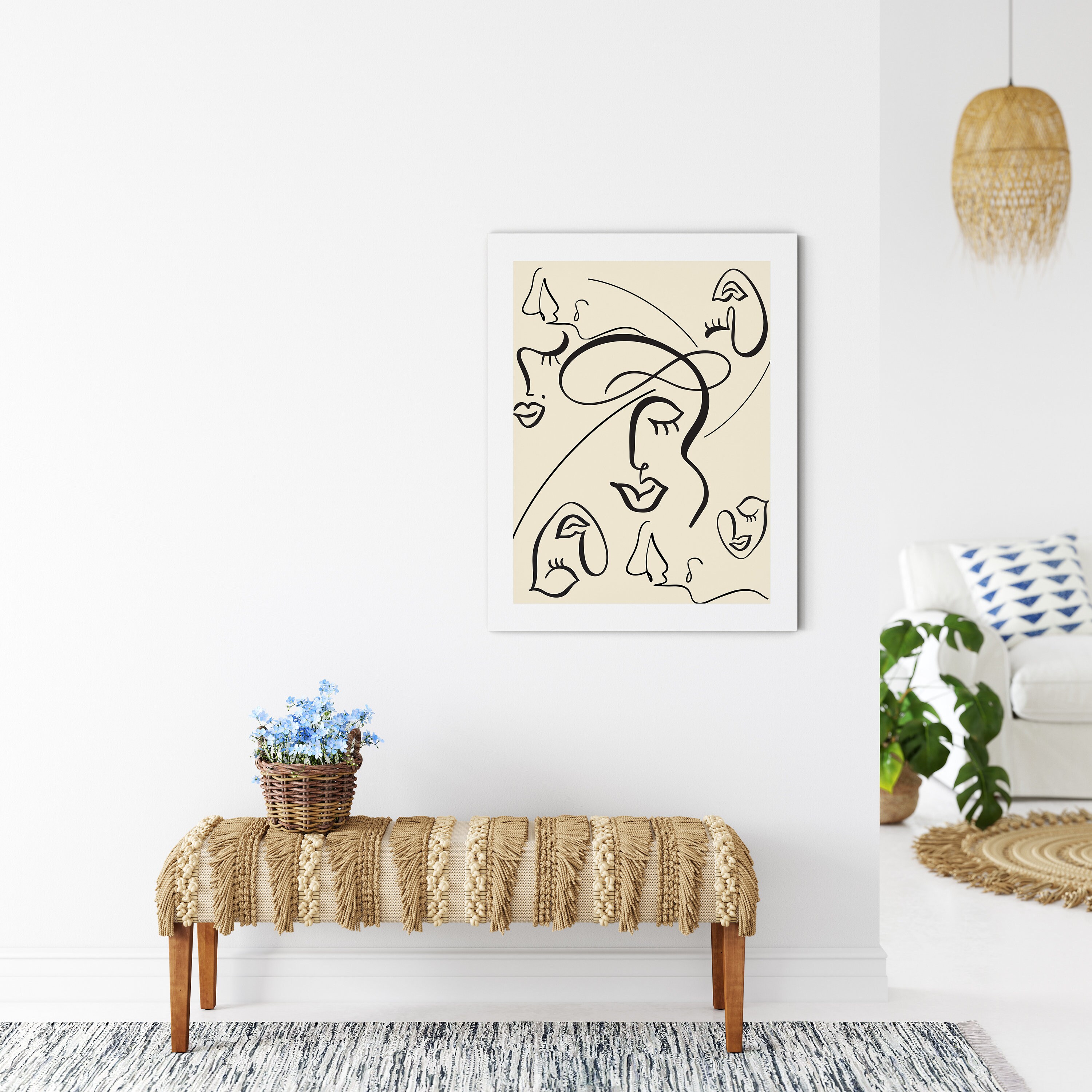 Abstract Minimal Face Line Art Printable Minimalist Line - Etsy