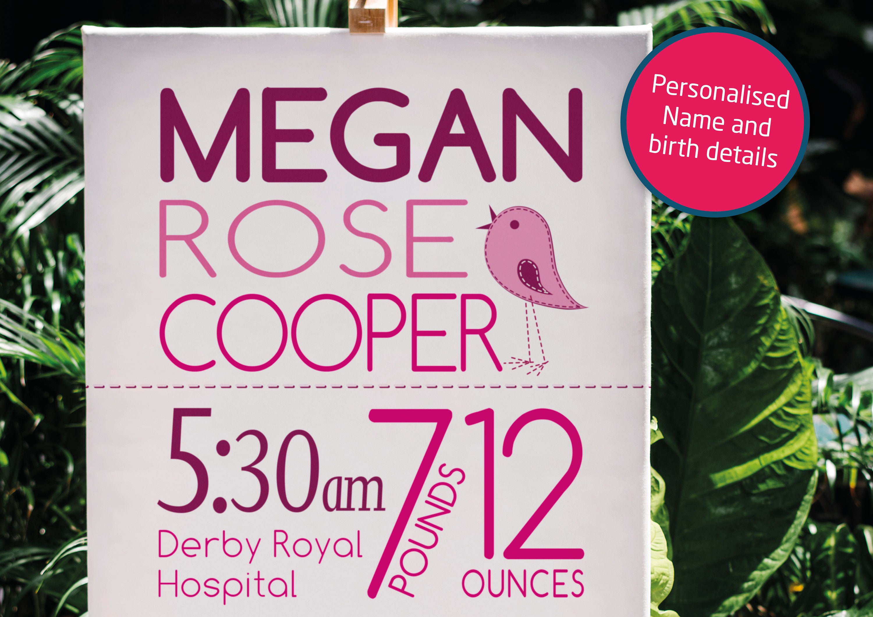 Personalised Baby Girl Party Sign Birthday Party, Baby, Christening ...