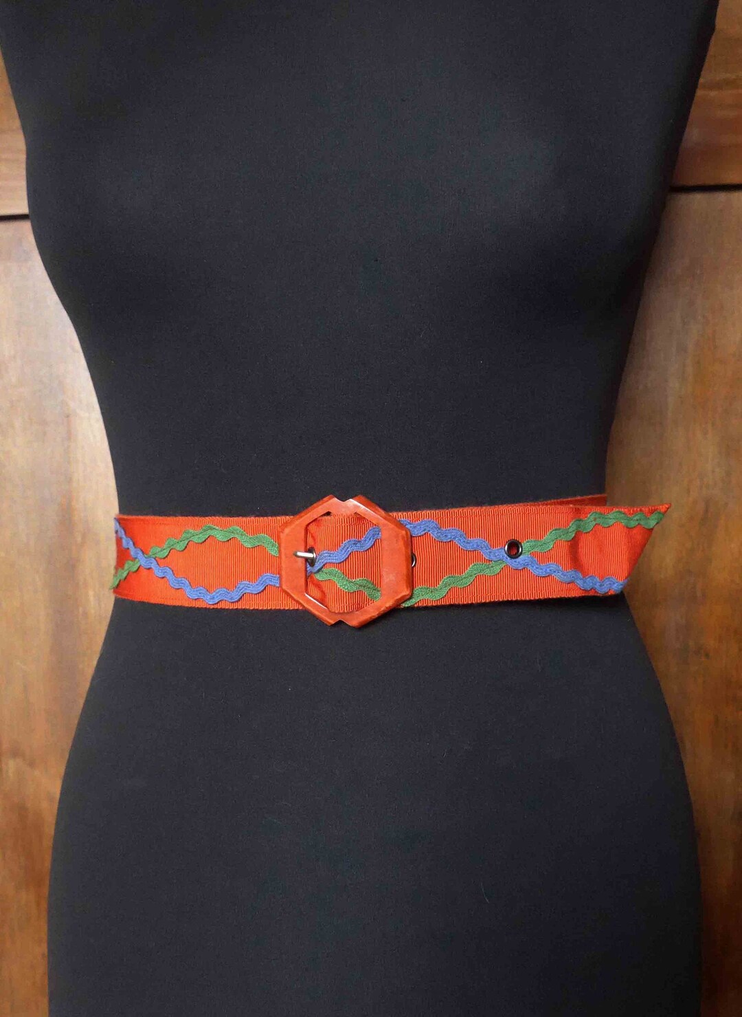 Unique Model Belt Style 1940s, French Manufacture Coarse Grain Brick ...