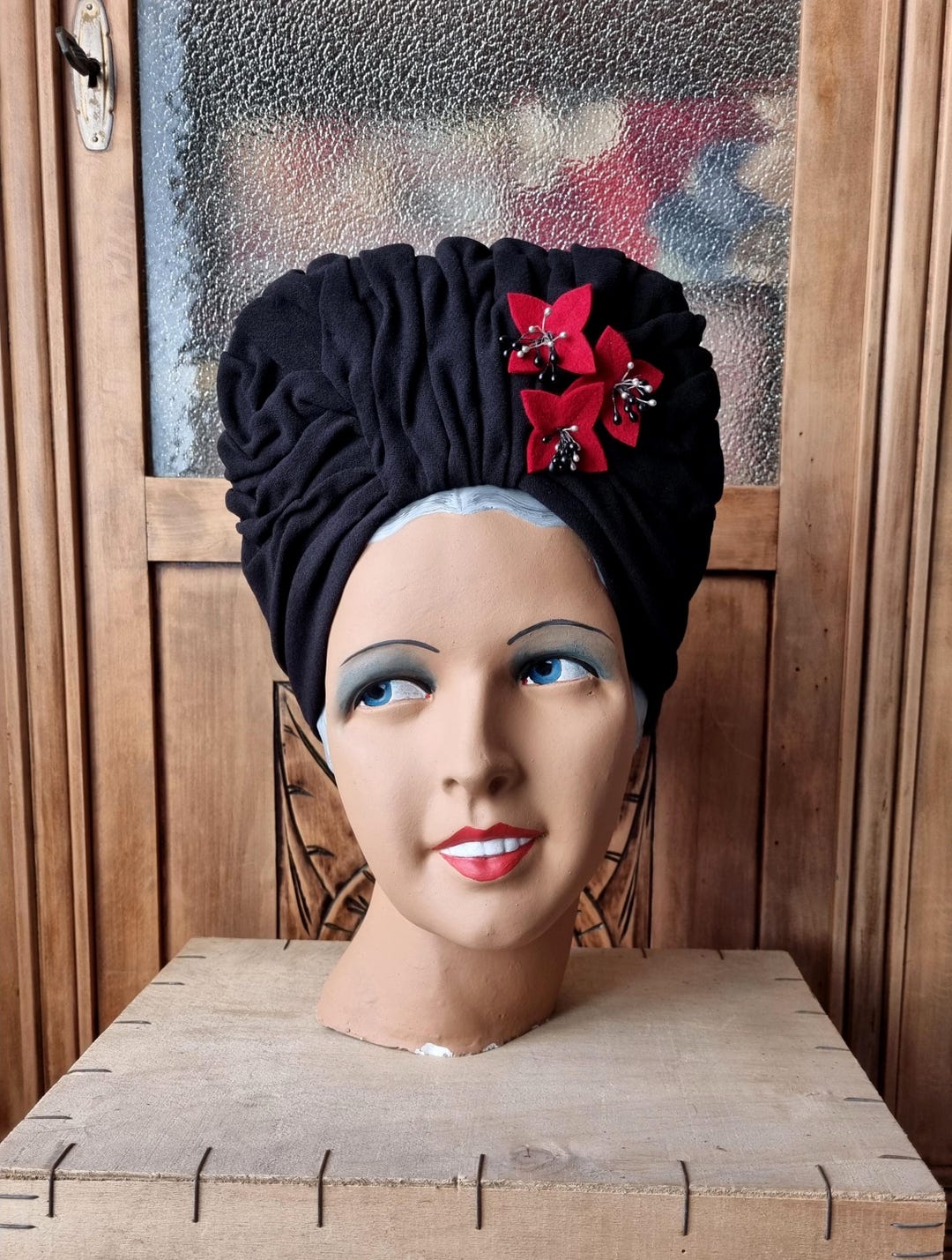 ERNEST - 1940s Style Turban Textile Restriction Period, French Made ...