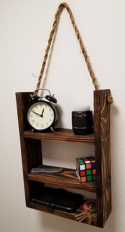 Rustic Entryway Catch-All EDC Shelving, Hand-Made for a Man on the Go ...