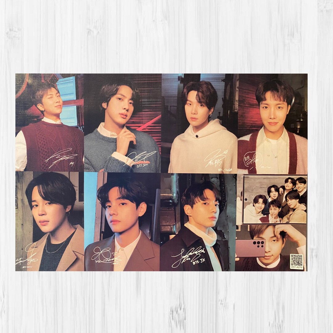BTS Poster Prints HP08, High Quality Embossed Graphic Paper, BTS OT7 ...