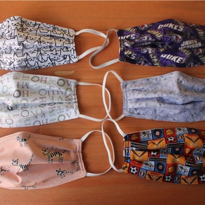 Face Mask With Adjustable Ear Loops - Etsy