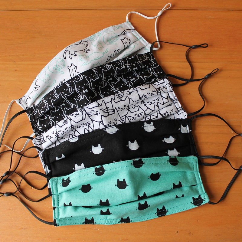 Cat Face Mask - Etsy