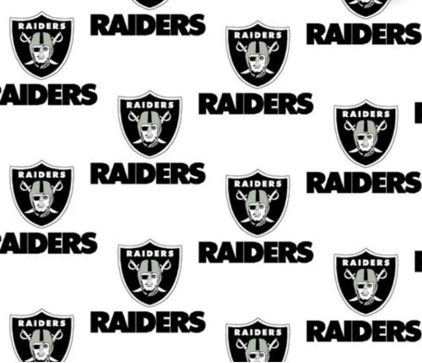 Nfl Raiders Cotton Fabric - Etsy