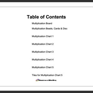 Montessori Math Printables - Multiplication Charts + 5 FREE ...