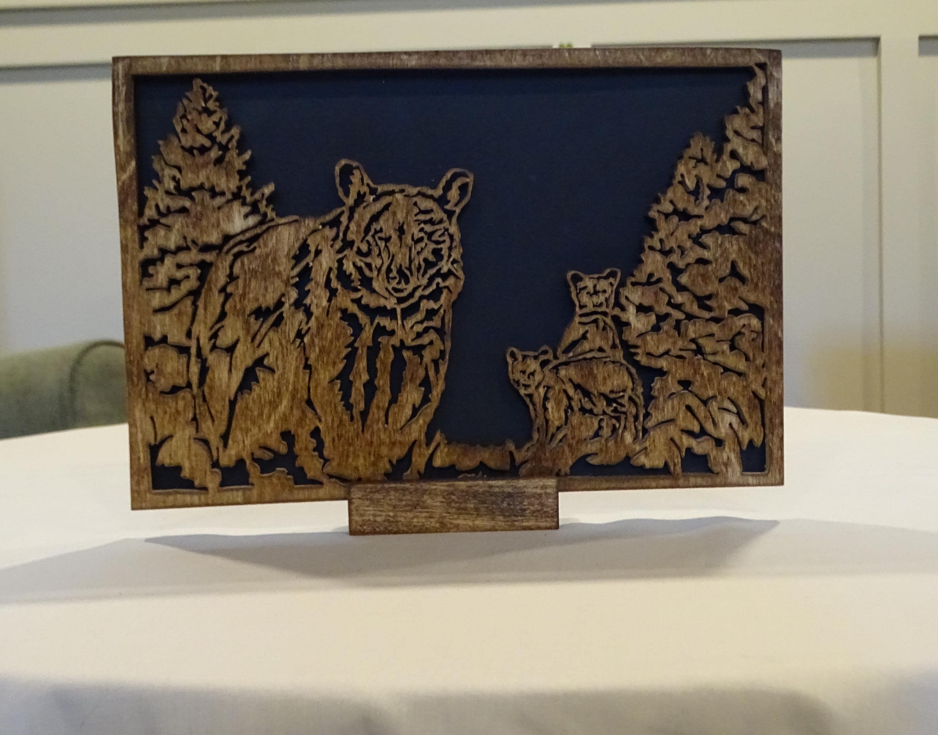 Scroll Saw Black Bear With Cubs - Etsy