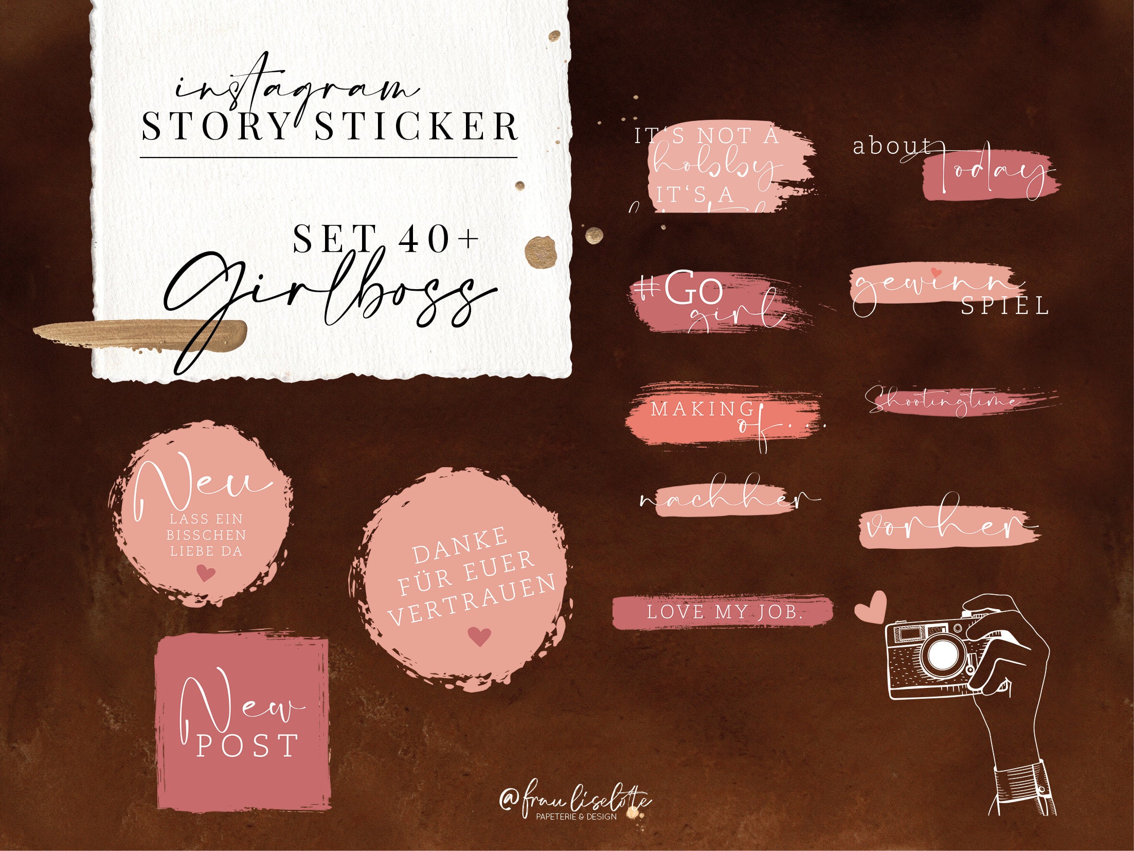 SET+40 | Instagram Story Planner Stickers | GIRLBOSS - Etsy