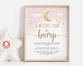 Over the Moon Baby Shower Sign Moon Baby Shower Decor - Etsy