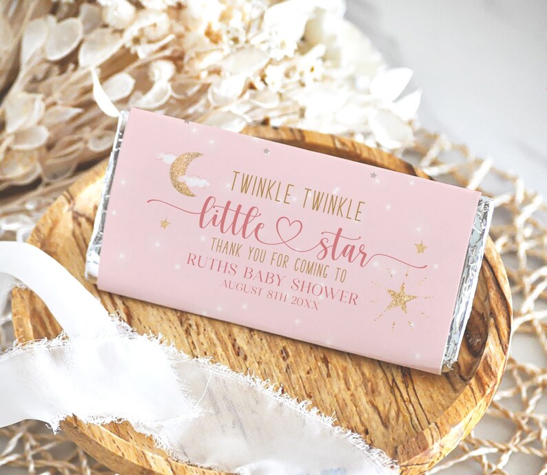 EDITABLE Twinkle Little Star Chocolate Bar Wrapper Printable - Etsy