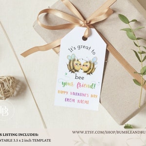 Editable Kids Valentines Day Gift Tags Valentines Day Favour Tags Kids ...