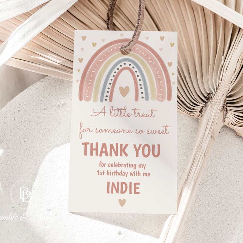 Rainbow Thank You - Etsy