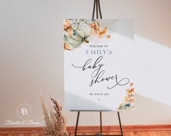 Fall Baby Shower Welcome Sign. DIGITAL FILE. Autumn Baby - Etsy
