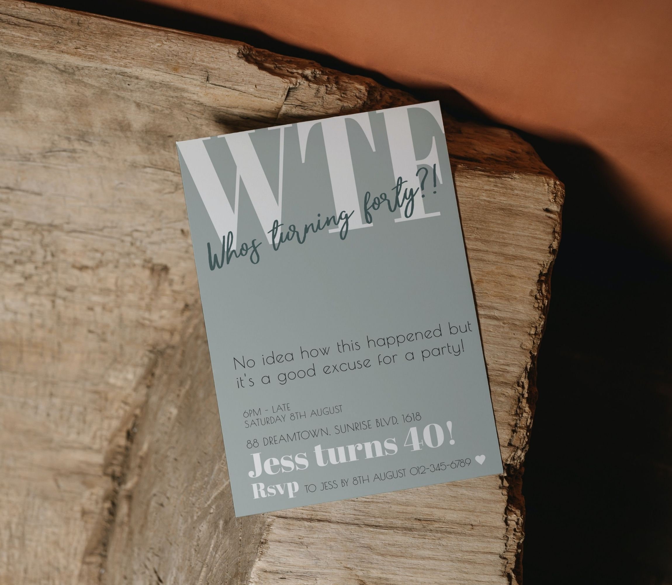 Whos Turning Forty Printable Birthday Invite 40th Birthday - Etsy