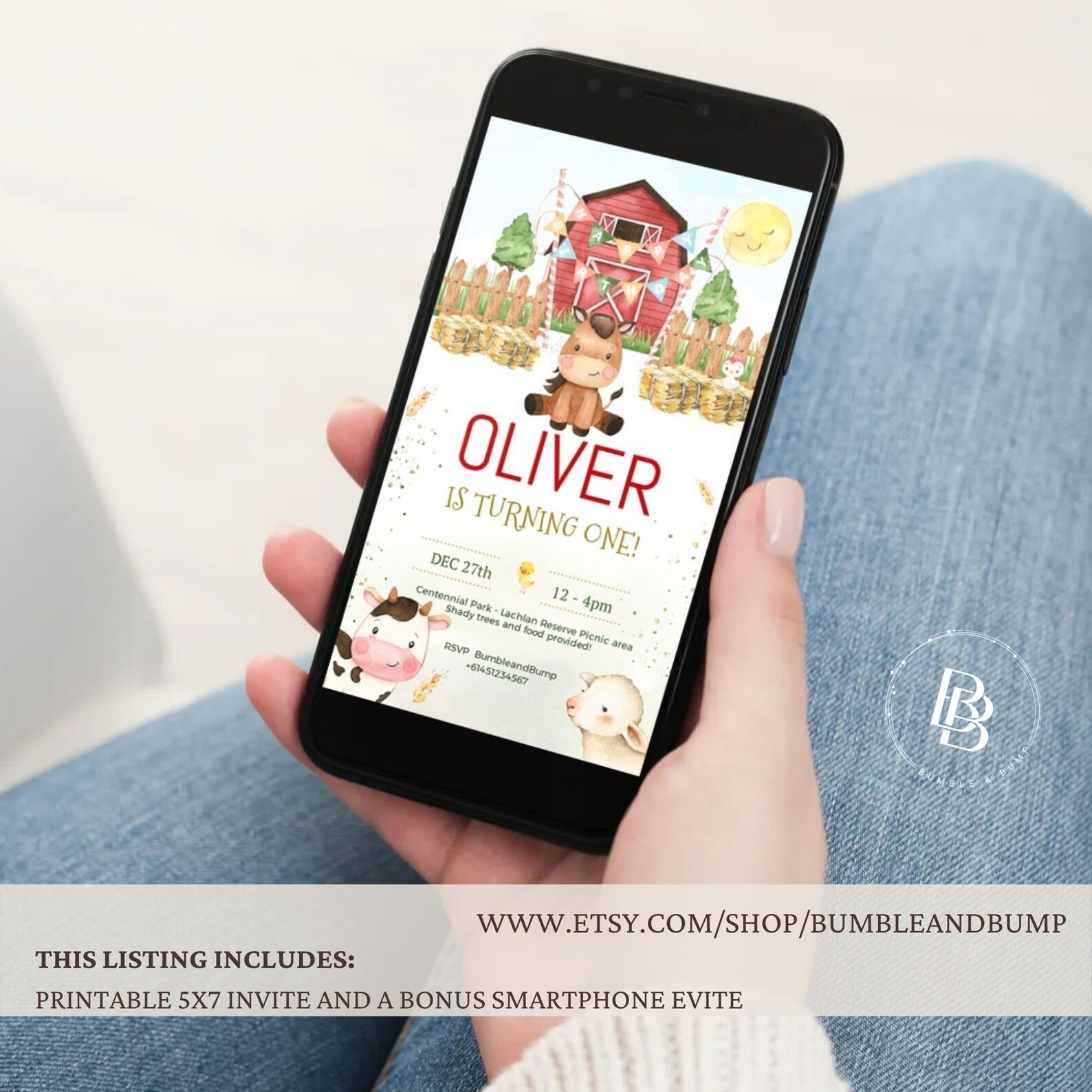 Farm Birthday EDITABLE Invitation Farm Birthday Invitation - Etsy