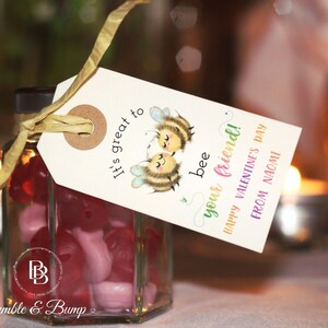 Editable Kids Valentines Day Gift Tags Valentines Day Favour Tags Kids ...