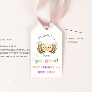 Editable Kids Valentines Day Gift Tags Valentines Day Favour Tags Kids ...