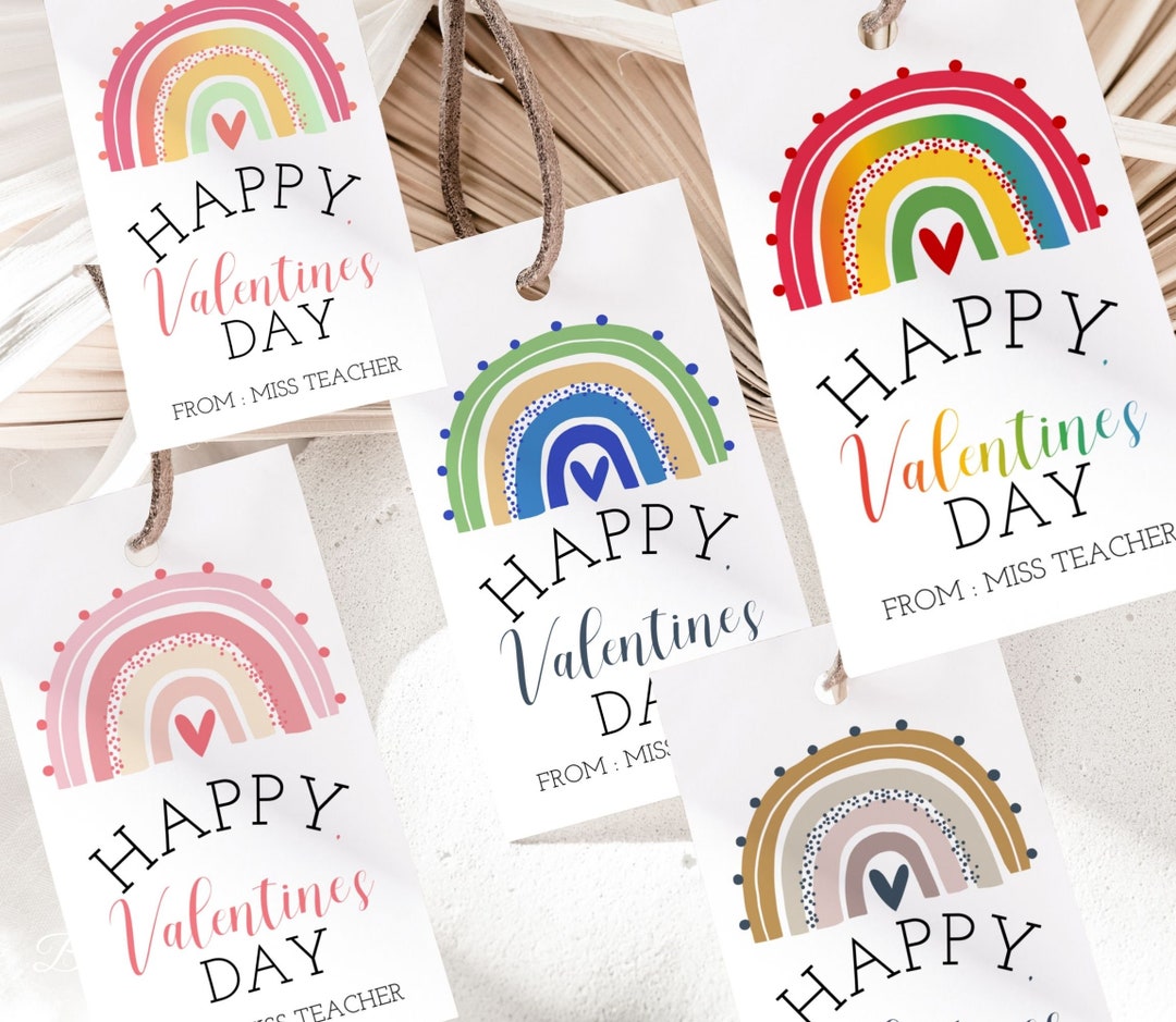 Editable Valentines Day Gift Tag Set Boy Valentines Girl Valentines ...