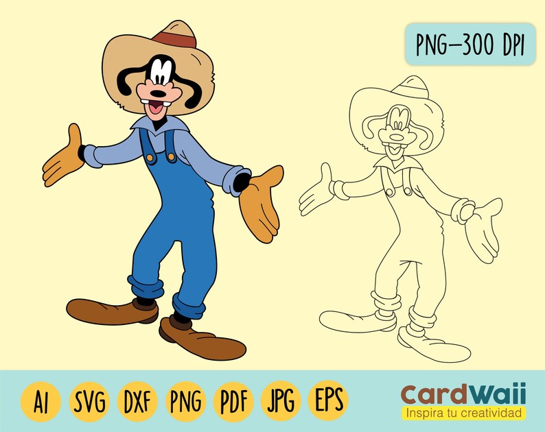 Goofy Farmer SVG Clipart, Vector, Eps, Png, Pdf - Etsy