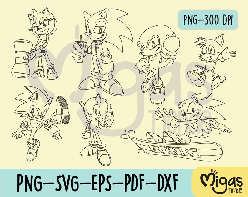 Sonic SVG the Hedgehog Clipart Vector Eps Png Pdf Sonic - Etsy