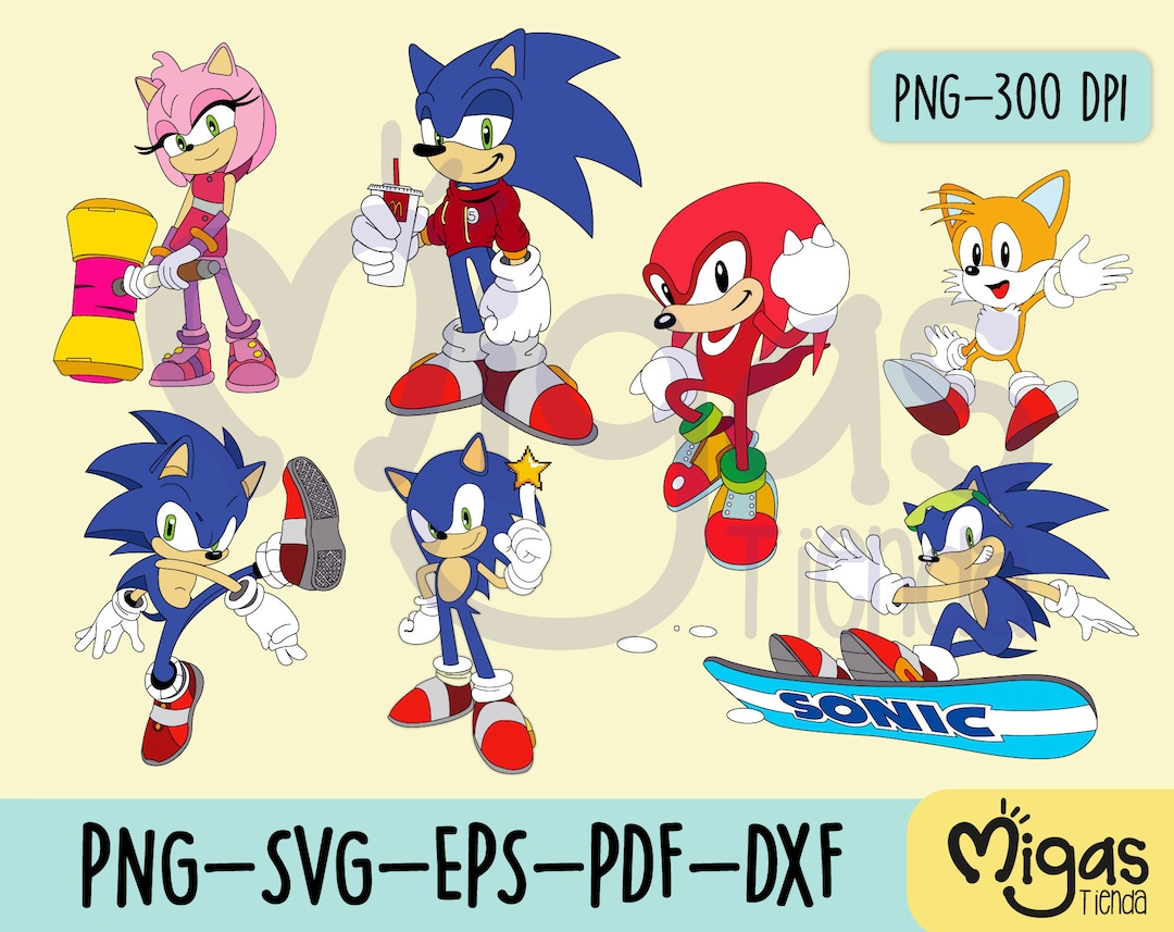 Sonic SVG the Hedgehog Clipart Vector Eps Png Pdf Sonic - Etsy