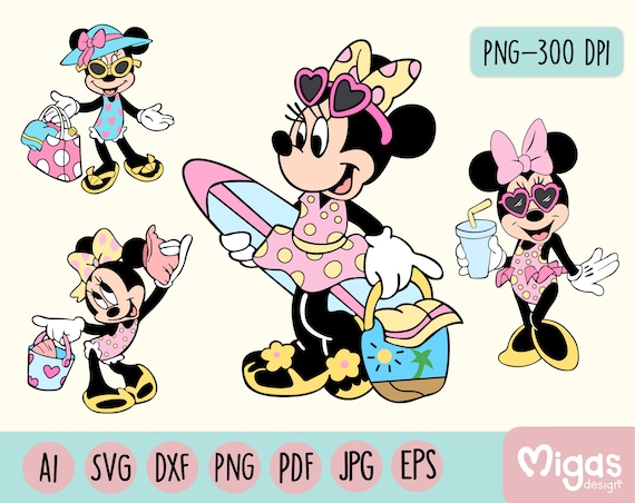 Minnie Mouse Beach Clipart
