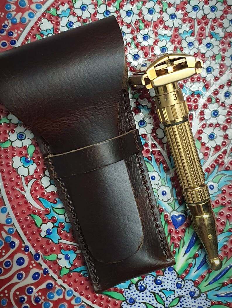 Luxury Leather Razor Cover Available in Crazy Horse Leather - Etsy